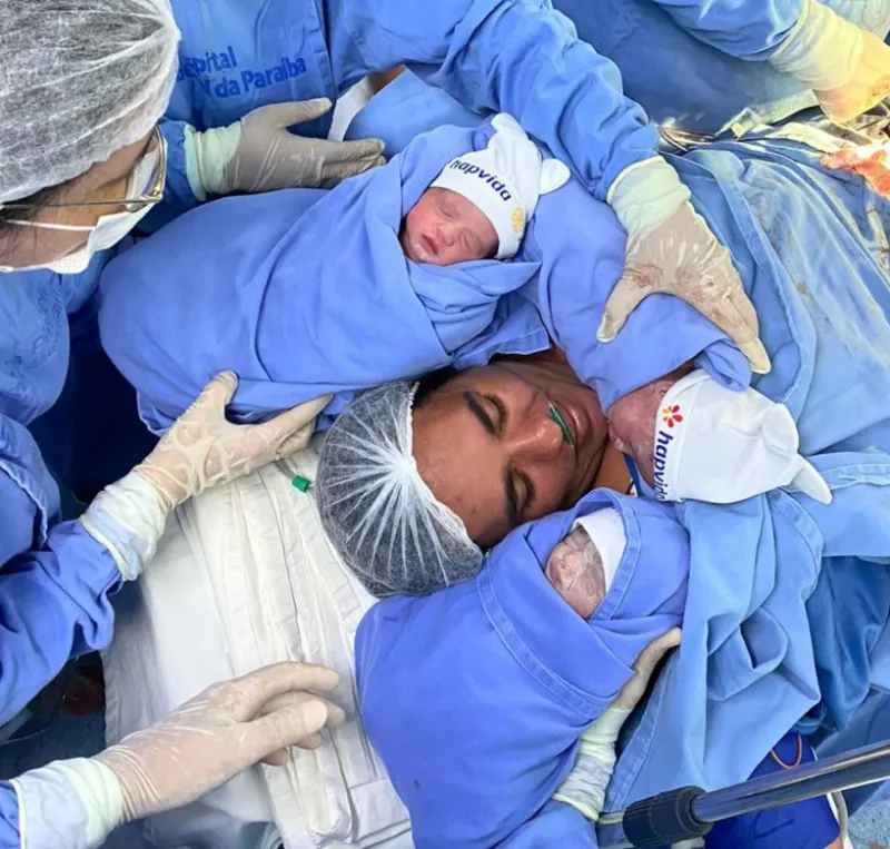 Mulher dá à luz a trigêmeos em parto natural em hospital de João Pessoa ...